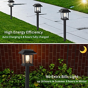 Solar Lights for Outside,10 Pack Waterproof Solar Garden Lights, Auto On/Off Solar Pathway Lights for Your Garden, Landscape, Path, Yard, Patio, Driveway,Walkway Decor
