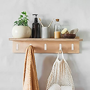 Yulejo Plastic Adhesive Hooks Adhesive White Hooks Wall Hangers Door Hooks for Hanging Towels, Jackets, Kitchenware and Light Strip (40 Pieces)