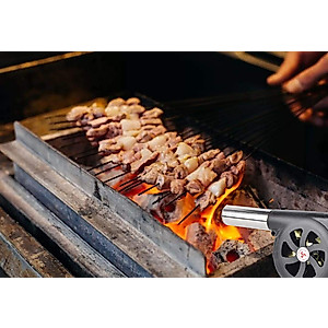 Sunglow Outdoor Cooking BBQ Fan Air Blower，Hand Crank Blowers， Barbecue Fire Bellows for Picnic Camping Stove Accessories