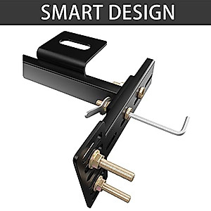 Ogonbrick Headboard Brackets - Universal Headboard Brackets for Metal Bed Frame Adjustable Bed Headboard Wall Mounting Brackets Footboard Extension Kit Fit for Twin Full Queen King Size Bed Black