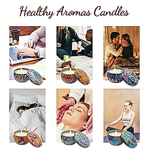 16 Pack Scented Candles Gift Set for Women Aromatherapy Candles for Home Scented Natural Decoration Soy Wax Candles Tin Jar Portable Travel Candles Yoga Mother's Day Valentine's Birthday Day Gifts