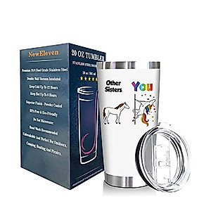 Sister Gifts From Sister, Brother - Birthday Gifts For Sister - Mothers Day Gifts For Sister, Soul Sister, Big Sister, Little Sister, Sister In Law, Sibling, Bestie, BFF, Women - 20 Oz Tumbler