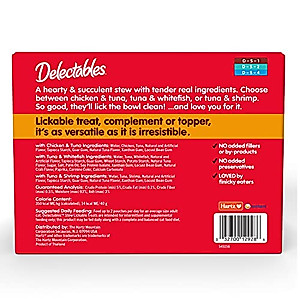 Hartz Delectables Stew Lickable Wet Cat Treats for Adult & Senior Cats, Variety Pack, 30 Count