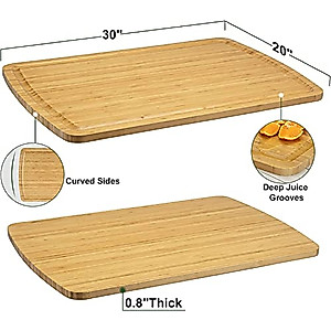 Fashionwu Noodle Board Stove Cover for Gas Stove and Electric Stove, Wood Stove Top Cover Cutting Baord, Bamboo Work Surface Over Sink