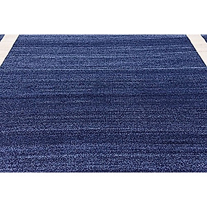 Unique Loom Del Mar Collection Area Rug - Maria (7' 1" x 10' Rectangle, Navy Blue/ Ivory)