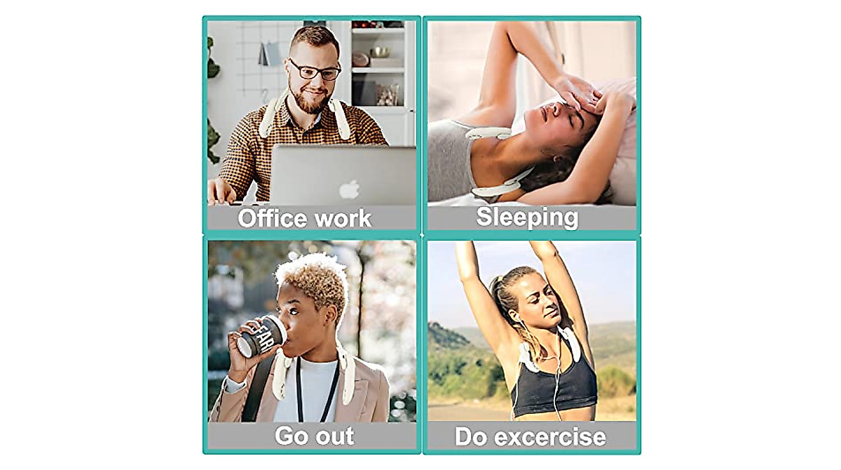 KDO Bladeless Neck Fan: 350° Rotation & Rechargeable