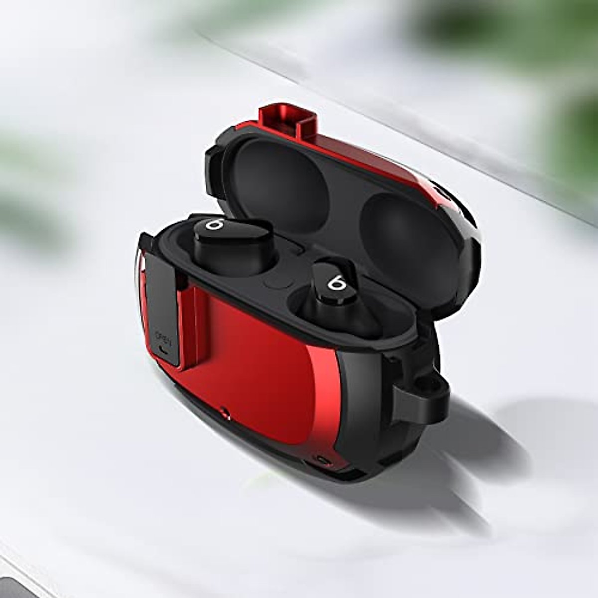 CASEVERSE Case for Beats Studio Buds(2021)/Beats Studio Buds+(2023) with Lock, Military Armor Series Cover with Keychain Cool Shockproof Protective Cases