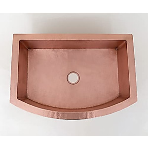 Copper Farmhouse Round Apron Kitchen Sink Silver Design