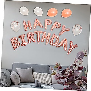 Totority 4 Sets birthday balloon set birthday balloons girl birthday party decorations girl birthday decorations birthday balloon banner birthday party supplies Miss aluminum film letter