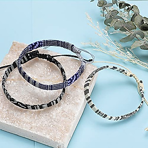 4pcs Beach Bracelet Set for Men and Women, Surfer Men Bracelet, Braided Boho Summer Bracelets Adjustable Men’s Bracelet Handmade Women Girls Bracelet String Rope Ankle Bracelets Gifts Birthday Gift