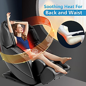 COMFIER Zero Gravity Massage Chair, SL Track Shiatsu Massage Chair Recliner, Auto Body Scan Massage Chair Full Body with Air Compression Foot Massage Yoga Stretch Heating Bluetooth