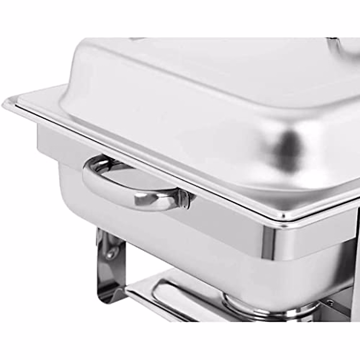 UZOURI Food Warmer, Chafing Dish Stainless Steel Chafing Dish, 9L Food Warmer Buffet Chafing Dishes Set for Catering Buffet Warmer with Folding Frame (Size : 9L) (9L)