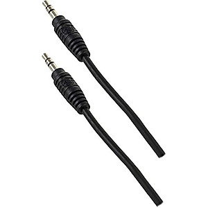 GE 3.5mm Auxiliary Audio Cable 6ft, Black, 33572
