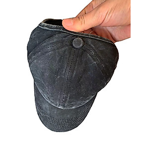 Distressed-Washed Ponycap Messy High Bun Ponytail Adjustable Cotton Baseball Cap Hat Half-Empty Top Sunshade Baseball Cap