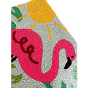 Summer Faves Jellybean Accent Rug with Pink Flamingo Rug 20"x30" Doormat