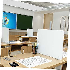 COOPHYA Desk Dividers for Students Privacy Table Desk Shelf Desk Table Divider Panels Desk Separator Panel Acrylic Desk Panels Privacy Desk Divider Splatter Guard Oven White Frosted Office