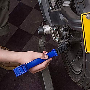 MOTO4U Motorcycle & Bike Universal Chain Grunge Cleaning Brush/Tool DirtBike MX Steet Sport Off-Road Motorcycles ATVs Quad Bicycles (2 PACK Blue)