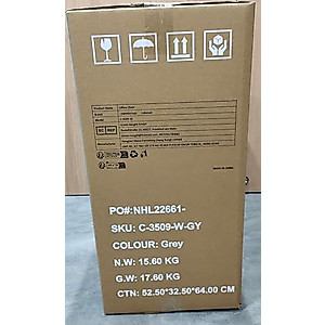 Sweetcrispy Office Computer Desk Chair, Ergonomic High-Back Mesh Rolling Work Swivel Chairs with Wheels, Comfortable Lumbar Support, Comfy Arms for Home, Bedroom, Study, Student, Grey