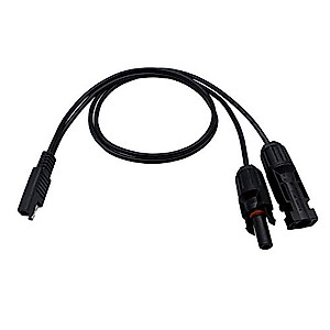 PNGKNYOCN 2 Feet Solar Adapter to SAE Connector Adapter 14AWG Cable Connector with 1 SAE to SAE Polarity Reversal Adapter YOUCHENG, Suitable for Most Solar Panel Kits