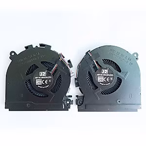 Fleshy Leaf CPU+GPU Cooling Fan Replacement for HP Spectre X360 15-CH Series (2 Fans, 15 decibels, 5 volts, 4-Pin, Plastic, Forced Air, Laptop)