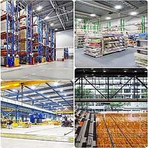 XYCN 10 Pack 300W UFO Led High Bay Light,120VAC,5000K Daylight Commercial Bay Lighting,IP66 Waterproof,45050LM,1300W MH/HPS with Plug Area Light for Warehouse/Shop/Workshop/Garage/Barn/Gym/Factory