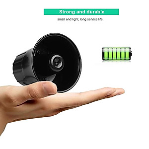 Alarm Siren, Tosuny ES-626 Siren 12V 110dB Treble Speaker Wire Loud Horn Alarm Siren Speaker Burglar Alarm System for Outdoor Security (Black)