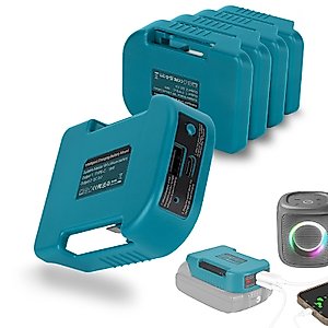 5-Packs USB Charger Adapter for Makita 18V LXT Battery,Battery Holders with USB-A&USB-C 2.1A Fast Charge Ports