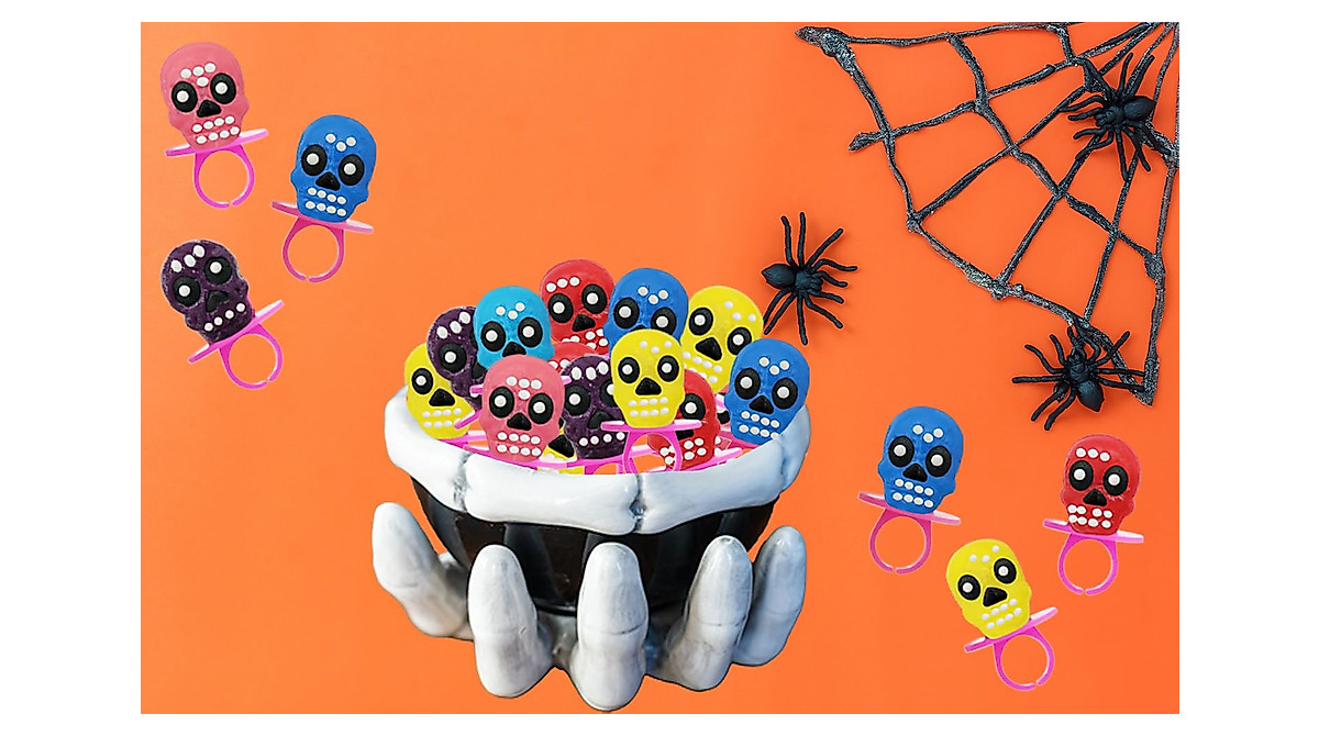 Fruidles Halloween Skull Candy Rings – Fun Party Favors & Treats