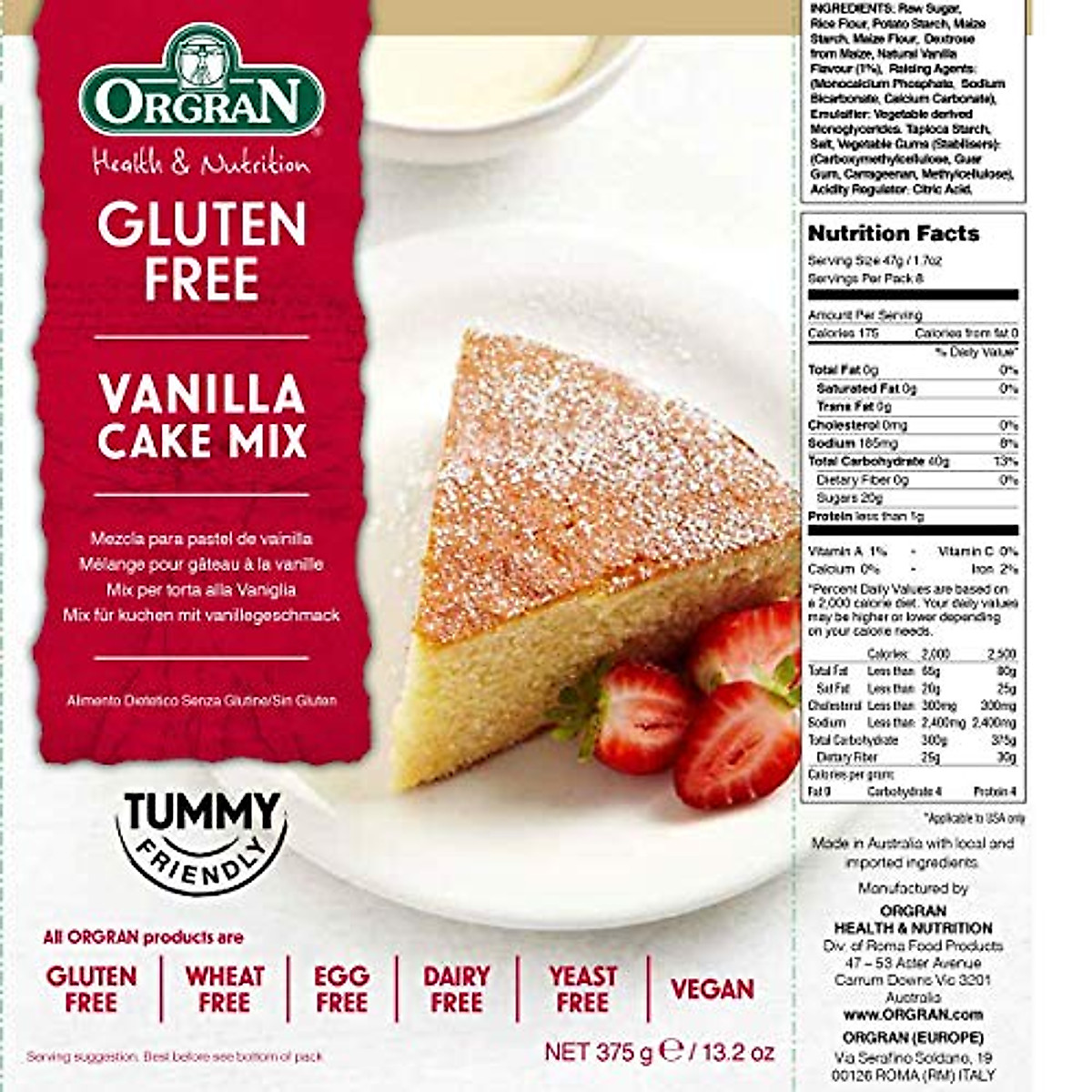 Orgran Gluten Free Vanilla Cake Mix 13.2oz