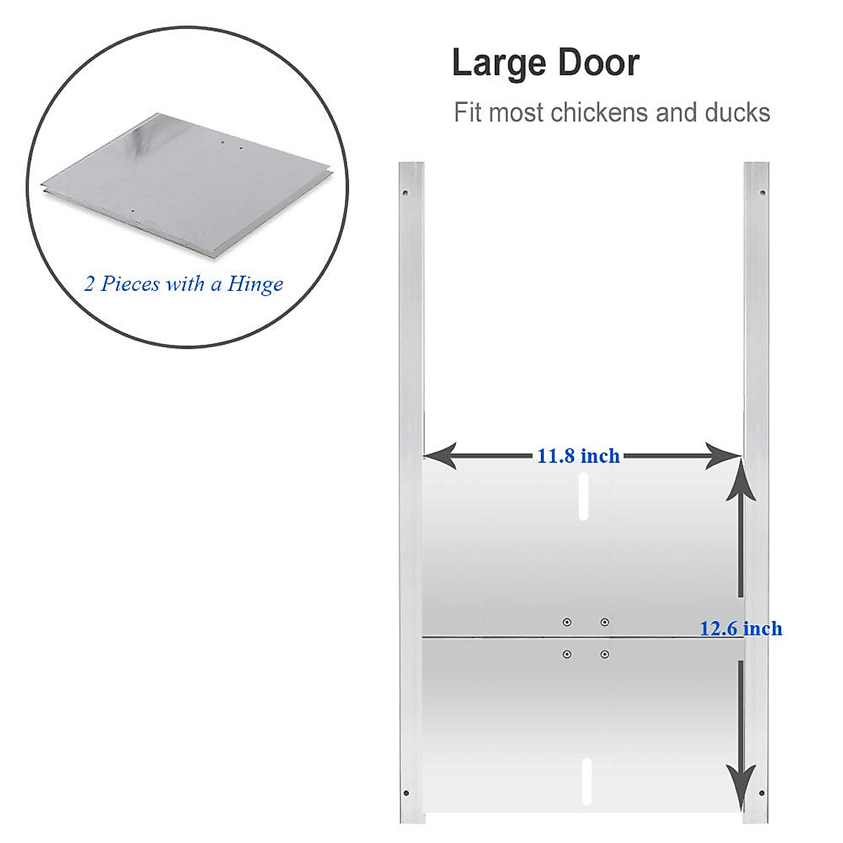JVR Chicken Coop Door Automatic Smart 2.4 GHz WIFI Opener with Safety Mechanism, Work With Alexa & Google Assistant, Rainproof Sunrise/Sunset Timer Controller Actuator Motor APP/Remote (Smart Version)