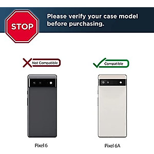 Encased DuraClip Designed for Pixel 6a Belt Clip Case (Slim-fit) Phone Holster Case with Kickstand, Black (Google Pixel 6a)