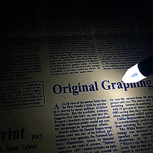 LED Pen, Yacig Light Pens, Two Brightness Settings, 1x AAA Battery Powered, Matte Black Barrel, Light Up Pens for Writing in Low Light Situations (White Light and Red Light)