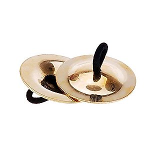 Andoer 2pcs Finger Cymbals Belly Dancing Gold Musical Instrument