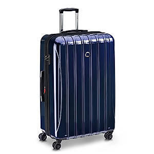 DELSEY Paris Helium Aero Hardside Expandable Luggage with Spinner Wheels, Blue Cobalt, Checked-Large 29 Inch