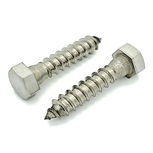 50 Qty 3/8" x 1-3/4" 304 Stainless Steel Hex Lag Bolt Screws (BCP1186)