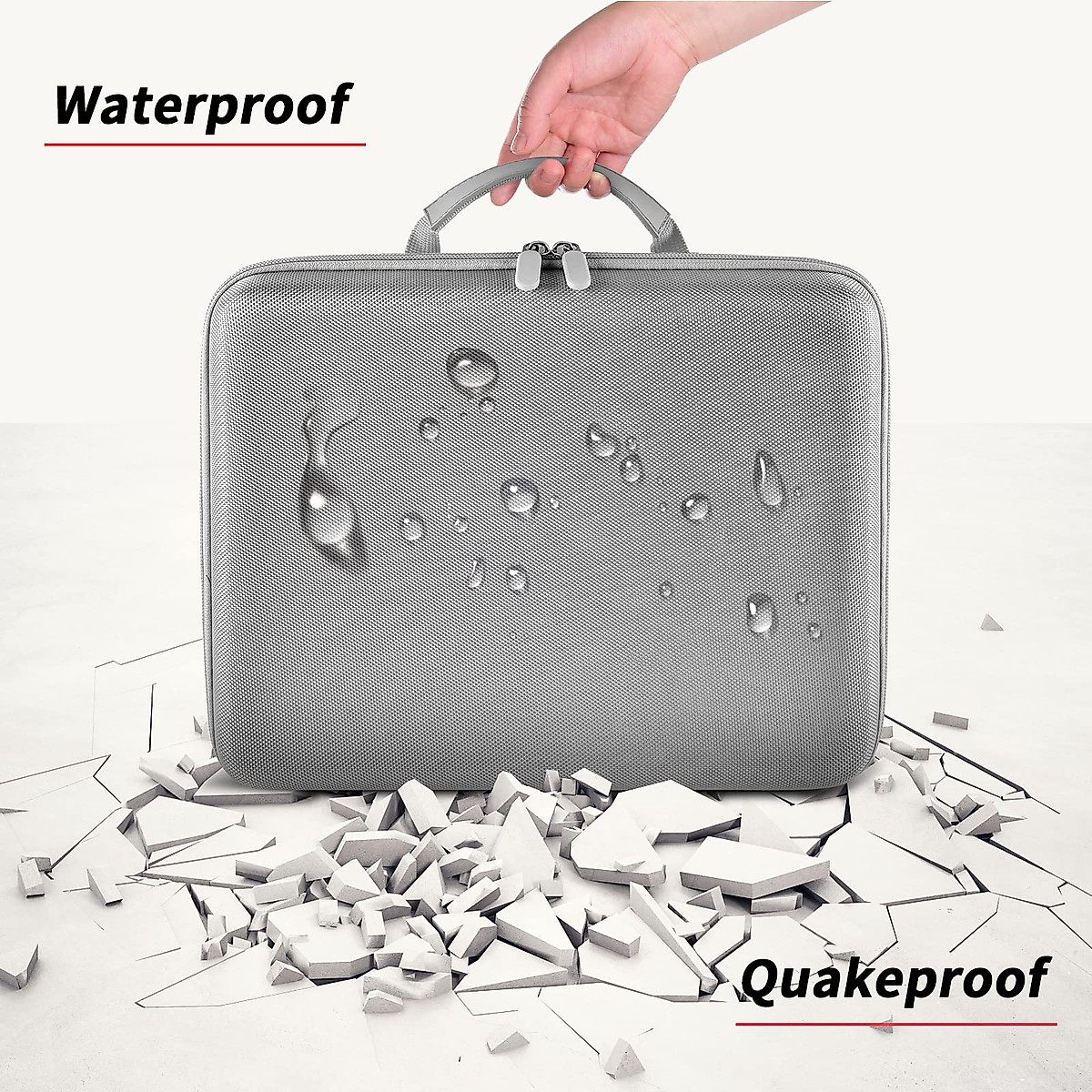 PAIYULE Large 2500+ Card Game Case for Cards Against Humanity for PTCG Trading Cards for Phase 10 for Magic The Gathering Cards Games,Baseball Basketball Sport Card Box Card Games-(Bag Only)(Grey