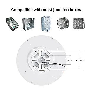 Anmaice Flush Mount led Ceiling Light Fixture 3000K/4000K/5000K Selectable,Modern Ceiling Lights for Bedroom Children's Kids Dining Room Kitchen Round White