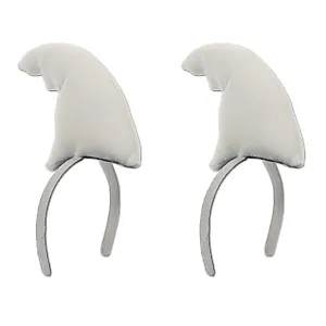 Beistle 2 Piece Plush Fabric Shark Fin Headbands Under The Sea Party Supplies, Gray, one size