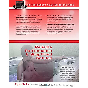 SpaGuts VS300 Digital Spa Controller Kit 10-175-4855 Single Pump Controller Value Kit with VL200 Topside and Smart Sensor Technology, VS300FC5, 54855-01, 5.5 KW HTR