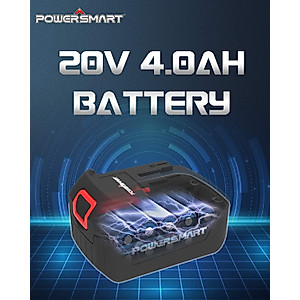 PowerSmart 20V 4.0Ah Lithium-Ion Battery, Replacement Battery
