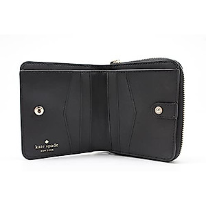 Kate Spade Staci Colorblock Small Zip Around Wallet Warm Beige Black Multi