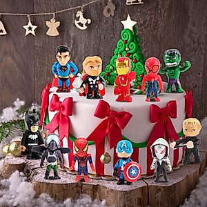 20 Pieces Hero Action Figures Sets, Mini Action Figures for Boys Toys, Birthday Party Gifts Cupcake Toppers Decoration