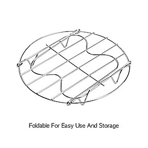 Steamer Rack Trivet with Handles Compatible with Instant Pot Accessories 6 Qt 8 Quart, Pressure Cooker Trivet Wire Steam Rack, Great for Lifting out Whatever Delicious Meats & Veggies You Cook