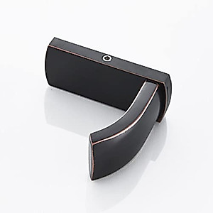 Tesmula gt2-ZJ 4 Clothes Vintage Brass Robe Coat Hooks Pack Towel Hook Home Hangers Bathroom Accessories,for Bathroom Kitchen Garage Hotel Wall Mounted Black