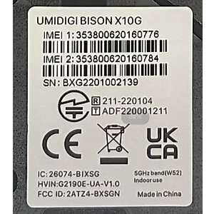 UMIDIGI Bison X10G Rugged Smartphone, NO NFC, T-Mobile, 4+32G, Rugged Cell Phone Unlocked, IP68/IP69K Waterproof, Android 11, 6.53" FHD Screen, 6150mAh Battery, 4G Dual SIM