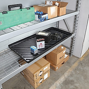 PIG Containment Tray - 49.25" L x 25.25" W x 2" H - 9 gal. Sump Capacity - PAK124-BK