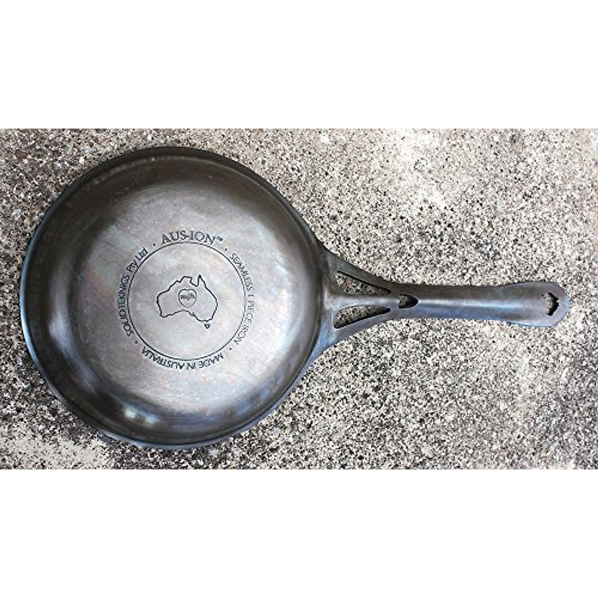 AUS-ION Deep Skillet, 9" (20cm), Smooth Finish, 100% Made in Sydney, 3mm Australian Iron, Commercial Grade Cookware