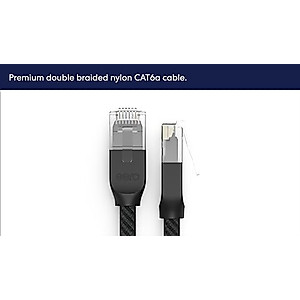 Amazon eero CAT6a Ethernet cable - Supports 10 gigabit+ speeds, 3 foot, 1-pack, Titanium Black