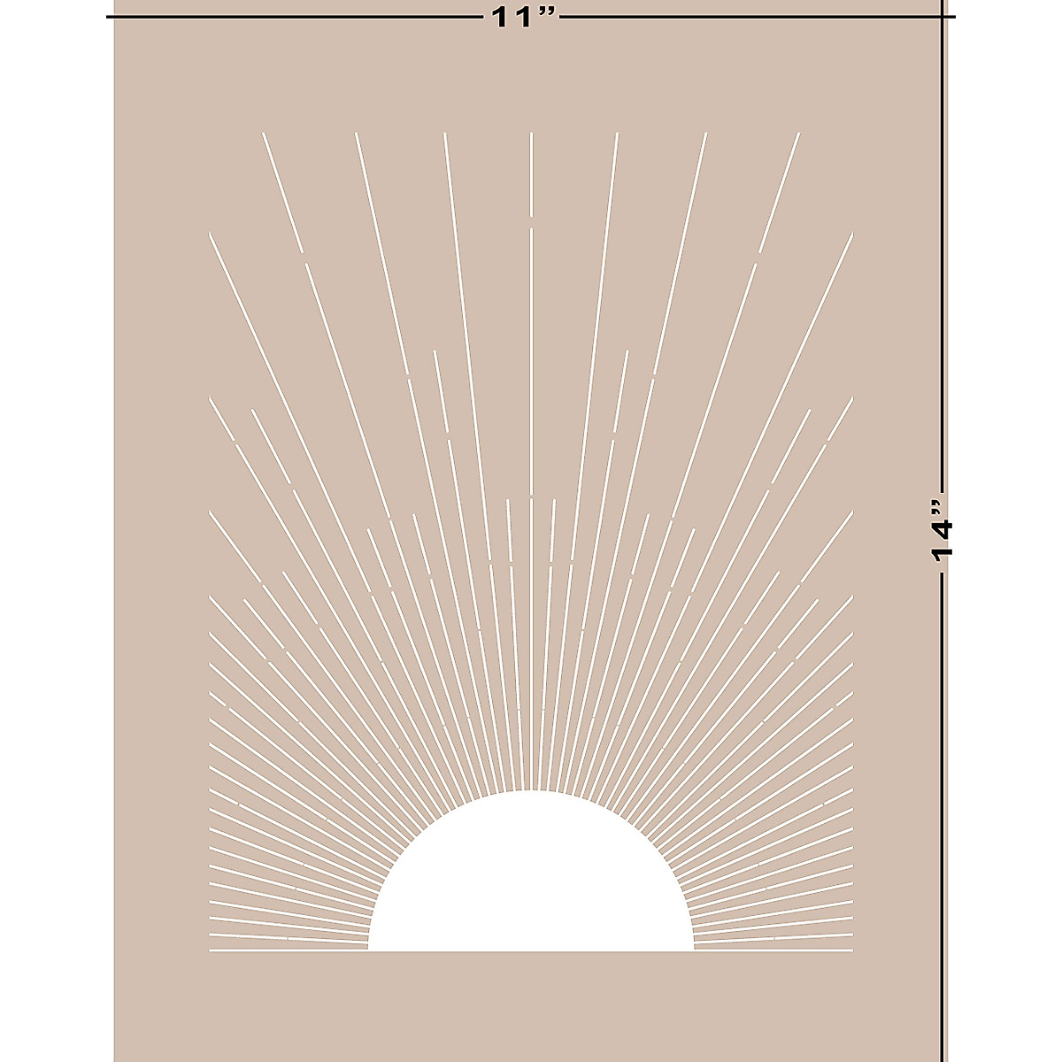 Abstract Geometric Sun & Rainbow Wall Art - Set of 2-11x14" UNFRAMED Prints - Modern, Minimal, Mid Century Modern Decor - Scandinavian, Bauhaus, Boho Wall Decor