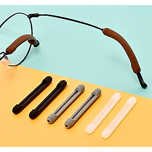 Soft Silicone Eyeglass Temple Tips Sleeve Retainer, 8 Pairs Eyeglass Ear Grip Eyeglass Anti-slip Eyeglass Strap Holder for Reading Glasses Sunglasses Eyeglasses